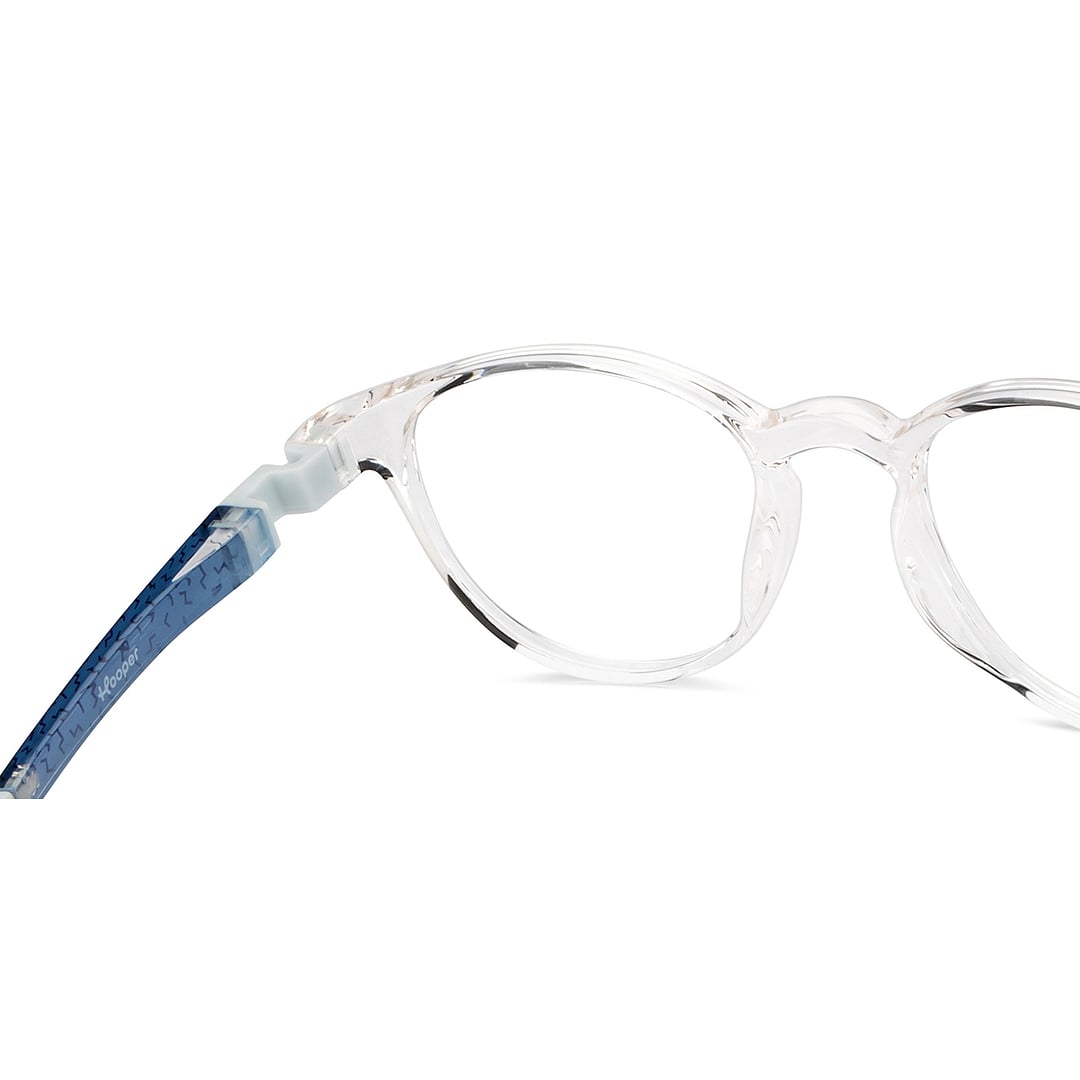 Buy Transparent Blue Grey Full Rim Round Kids 8-12 yrs Hooper TR Flex ...