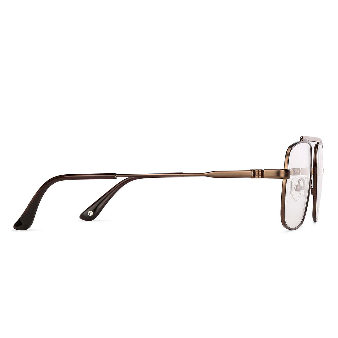 Brushed Gold Full Rim Geometric John Jacobs Supreme Steel JJ E12712-C6 ...