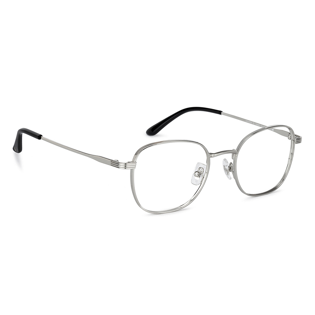 Buy Silver Black Full Rim Square John Jacobs Supreme Steel JJ E12730-C1 ...