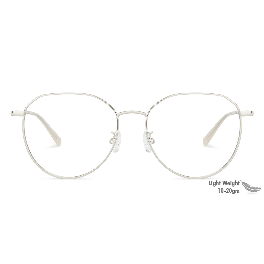 Buy Silver White Full Rim Round John Jacobs SG Essentials JJ E13464AF ...