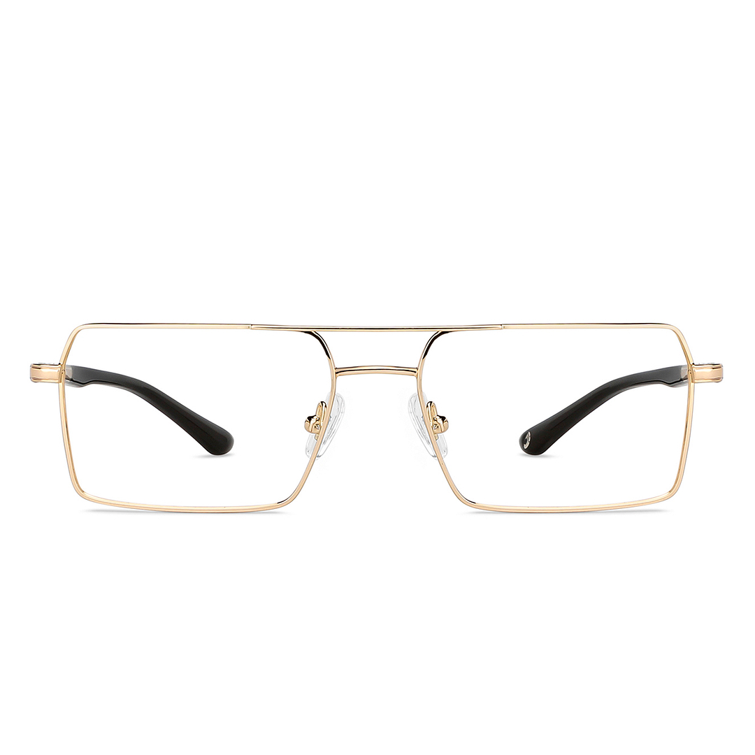 Buy Gold Transparent Brown Full Rim Rectangle John Jacobs Supreme Steel ...