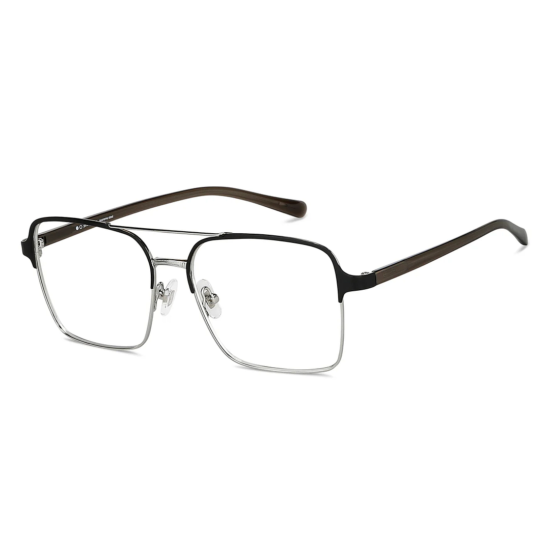 Buy Black Silver Grey Transparent Full Rim Square John Jacobs Supreme ...