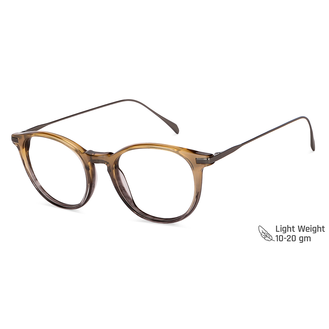 Buy Brown Grey Gunmetal Full Rim Round John Jacobs Rich Acetate JJ ...