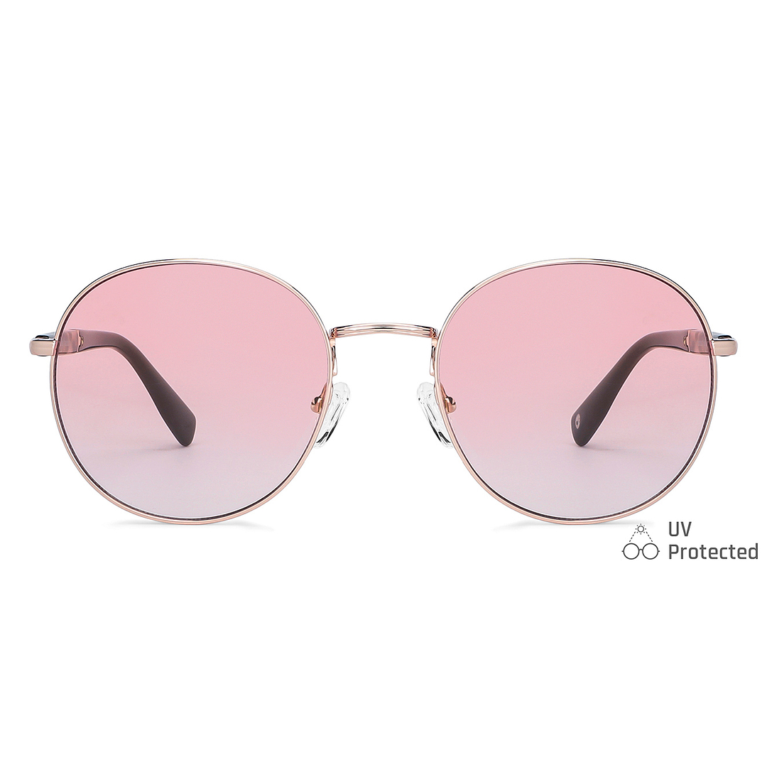 Buy Rose Gold Brown Tortoise Pink Full Rim Round John Jacobs JJ Tints ...