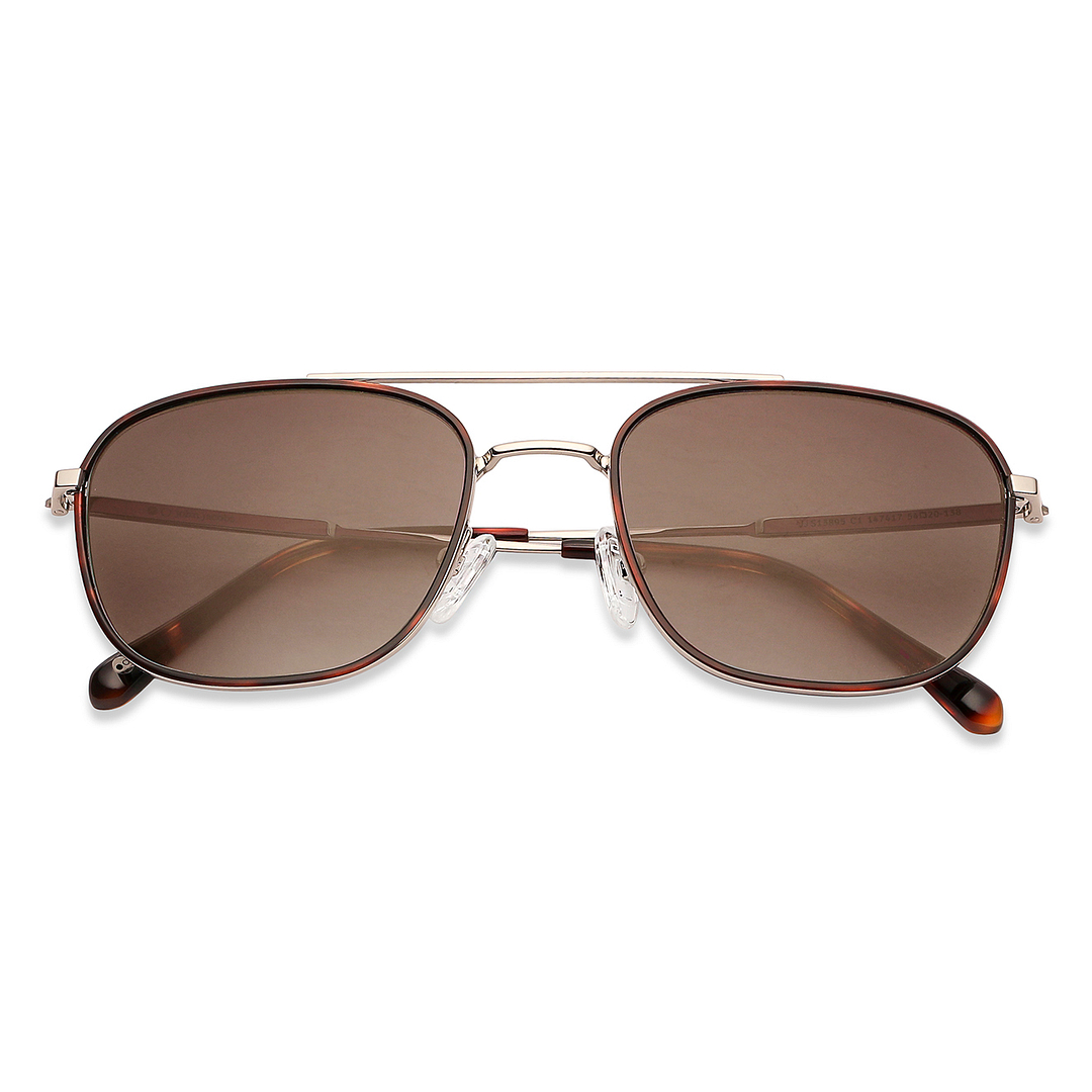 Buy Green Silver Brown Tortoise Full Rim Aviator John Jacobs JJ Tints ...