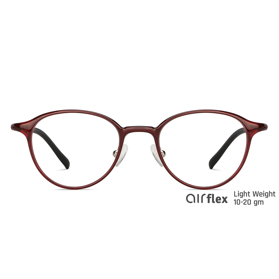 Buy Lenskart Air Red Ultem Round Spectacles Online || Lenskart ...