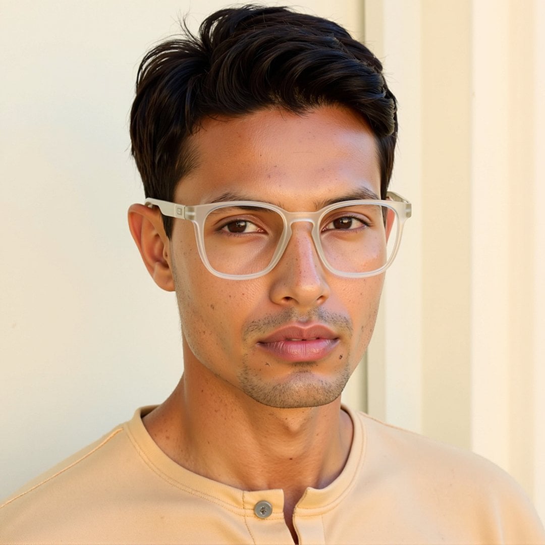Buy Frost Full Rim Square Lenskart Hustlr Air LA E15417-W Eyeglasses at ...