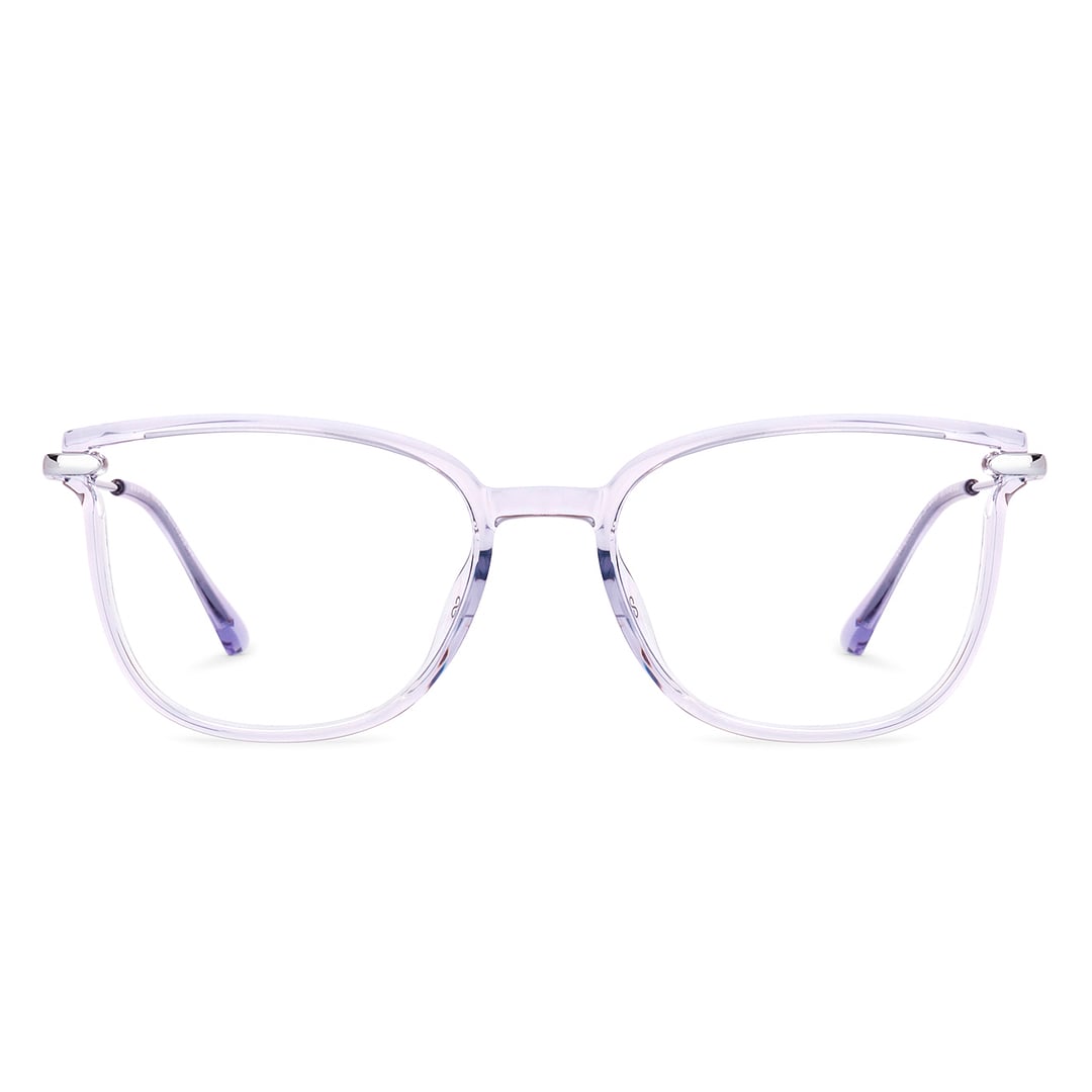 Shiny Transparent Light Purple Pink Cat Eye Women Lenskart Air CLASSIC ...