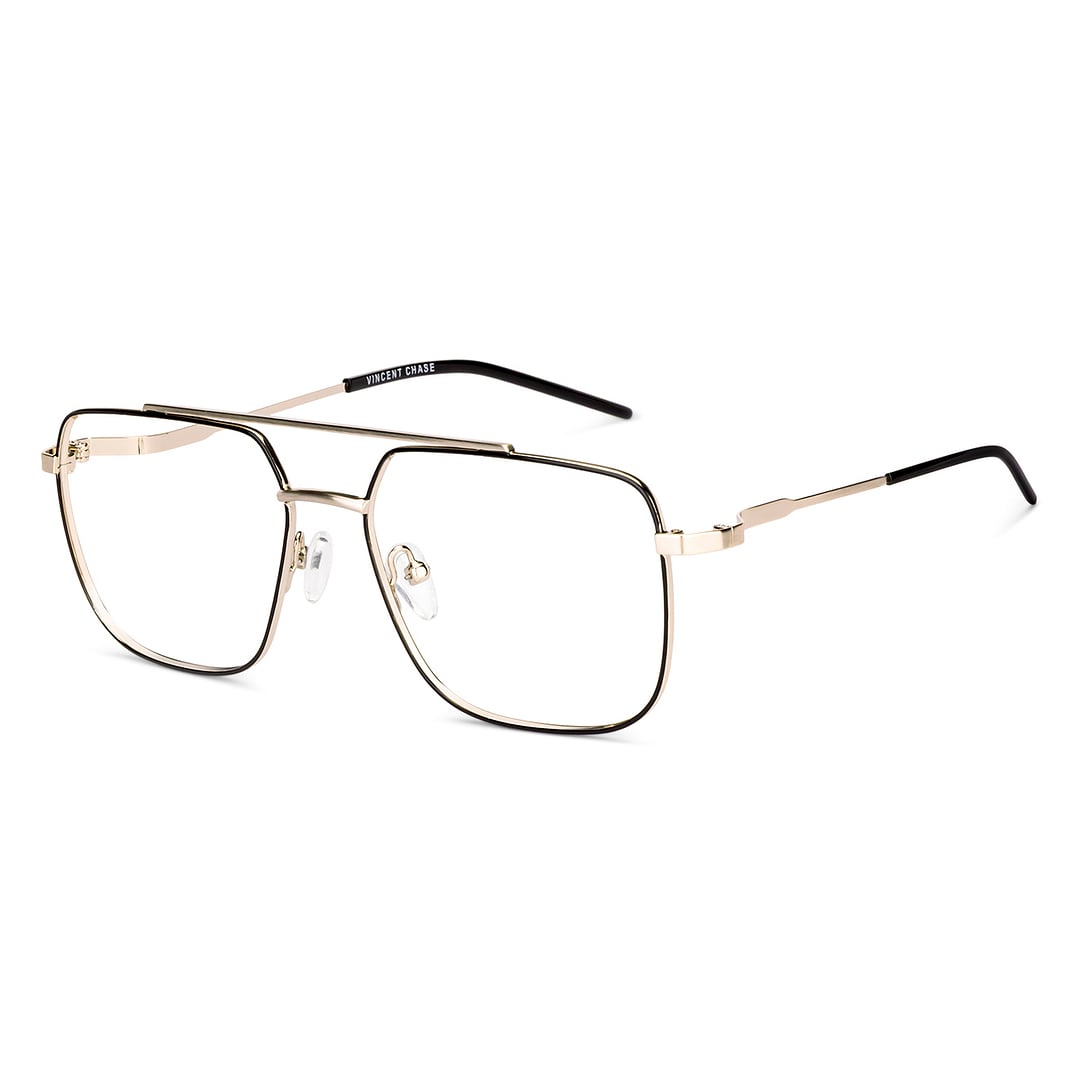 Buy Gold Full Rim Square Vincent Chase Turban Edit VCE000369 Eyeglasses ...