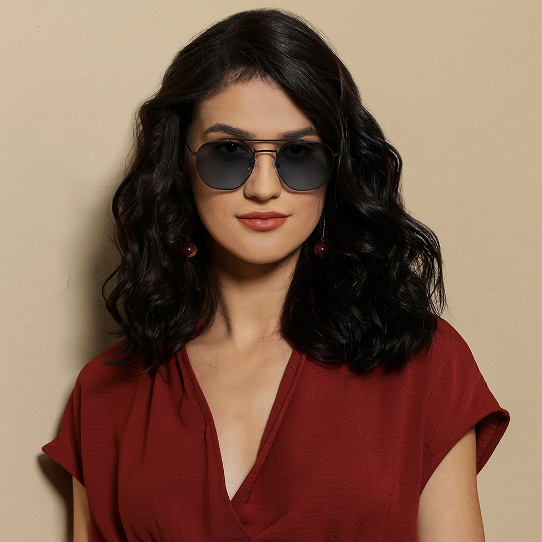 Blue Gunmetal Full Rim Geometric Vincent Chase METAL SUN VC S12596/P ...