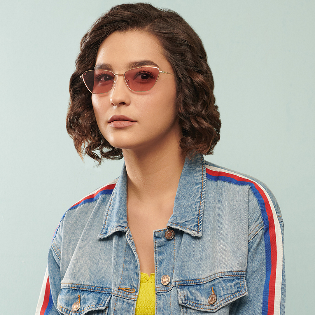 Buy Gold Black Full Rim Cat Eye Vincent Chase The Metal Edit VC S13827 ...