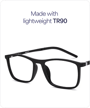 black rectangle frame specs