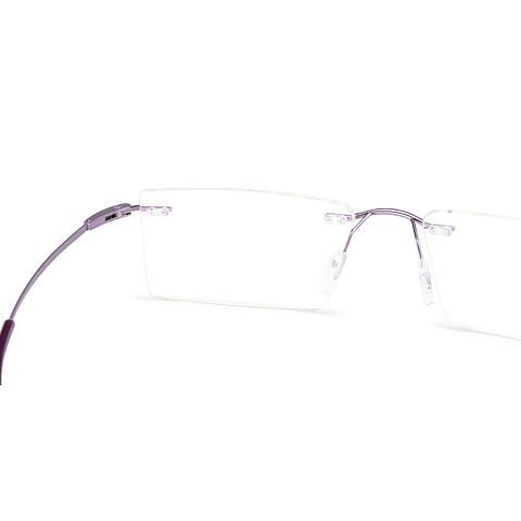 Shop online for Purple Rimless Rectangle Medium (Size-52) Eye Player ...
