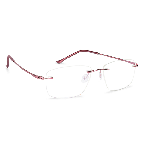 Shop online for Pink Rimless Rectangle Large (Size-54) Eye Player SLEEK ...