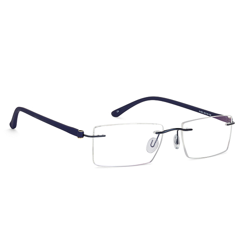 Shop online for Blue Rimless Rectangle Hammer Air Fusion H-003 Eyeglasses
