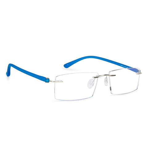 Shop online for Silver Blue Rimless Rectangle Hammer Air Fusion H-002 ...