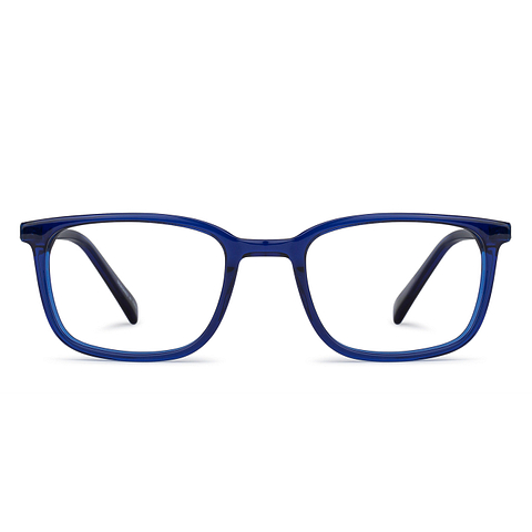 Buy Blue Transparent Metal Blue Full Rim Rectangle Vincent Chase ...