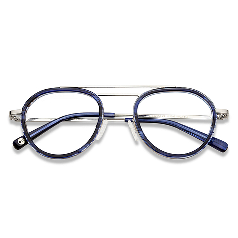 Buy Blue Full Rim Round John Jacobs Supreme Steel JJ E12550-C2 ...