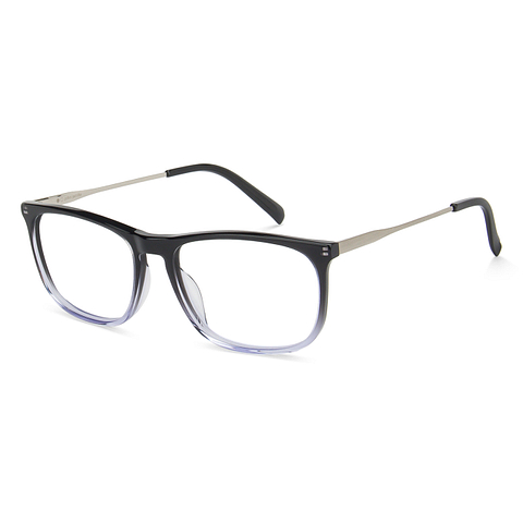 Black Transparent Silver Black Full Rim Wayfarer John Jacobs Rich ...