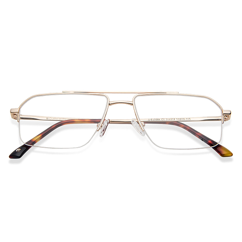 Buy John Jacobs Gold Stainless Steel Rectangle Spectacles Online ...