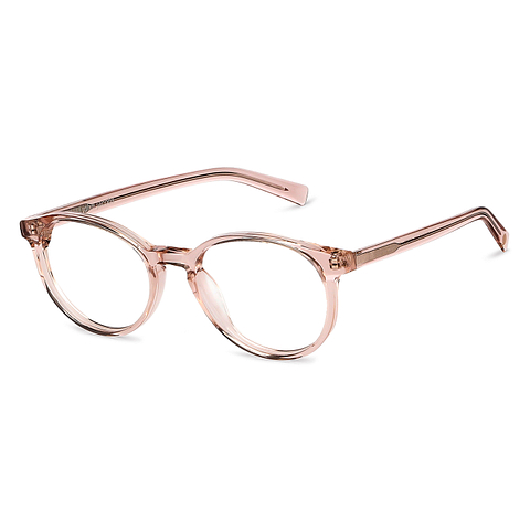 Buy Blue Block Phone Computer Glasses: Pink Transparent Full Rim Round ...