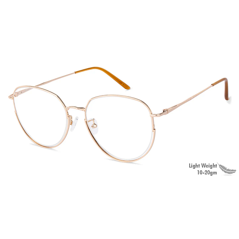 Buy John Jacobs Gold Stainless Steel Round Spectacles Online ...