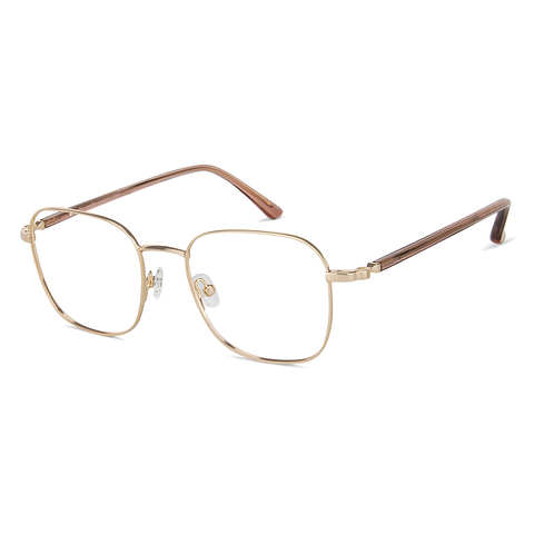 Buy John Jacobs Gold Stainless Steel Square Spectacles Online ...