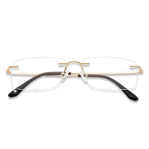Buy Gold Brown Rimless Rectangle John Jacobs SG Essentials JJ E12551AF ...