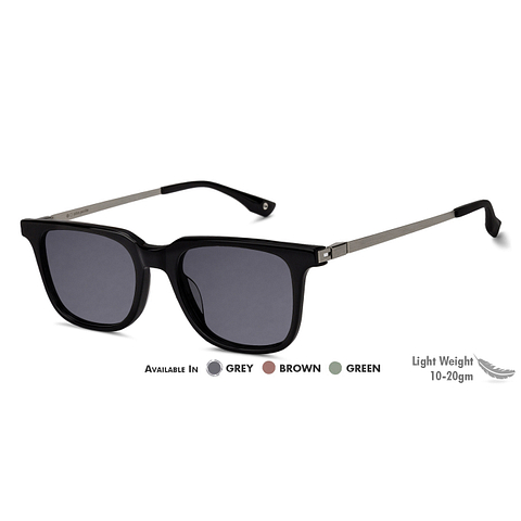 Buy Black Silver Black Full Rim Square John Jacobs Rich Acetate JJ ...