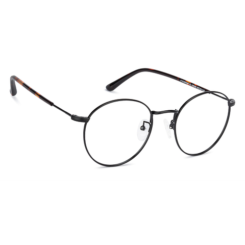 Buy John Jacobs Black Stainless Steel Round Spectacles Online ...