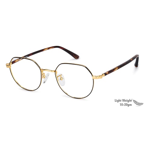 Buy John Jacobs Gold Stainless Steel Round Spectacles Online ...