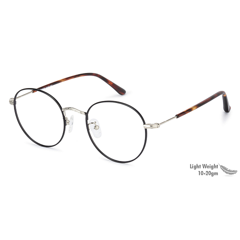 Buy John Jacobs Silver Stainless Steel Round Spectacles Online ...