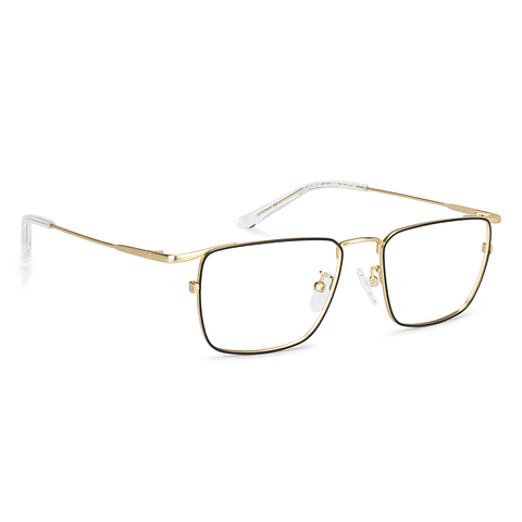 Buy John Jacobs Gold Stainless Steel Rectangle Spectacles Online ...