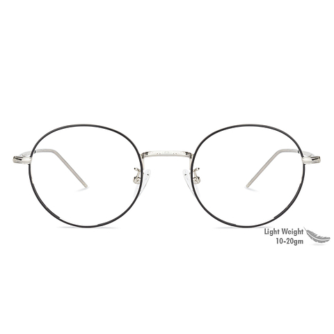 Buy Silver Black Full Rim Round John Jacobs SG Essentials JJ E12845AF ...