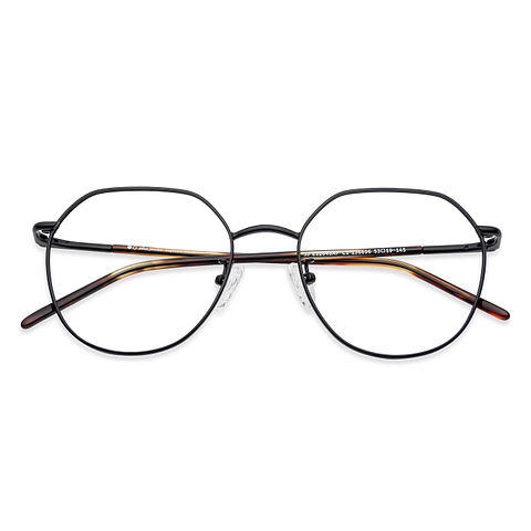 Buy John Jacobs Black Stainless Steel Round Spectacles Online ...