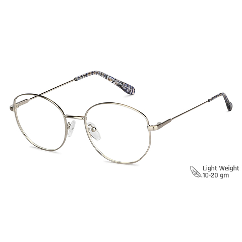 Buy Silver Tortoise Full Rim Round John Jacobs Supreme Steel JJ E12979 ...