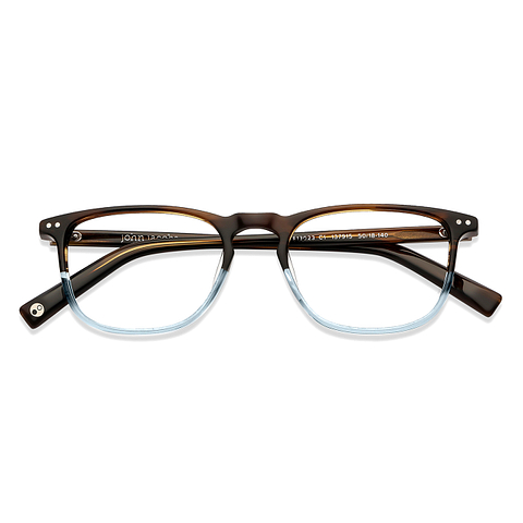 Buy Blue Brown Full Rim Rectangle John Jacobs Rich Acetate JJ E13023 ...
