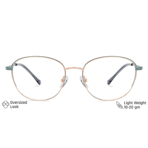 Buy John Jacobs Gold Stainless Steel Round Spectacles Online ...