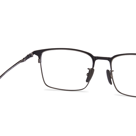 Buy John Jacobs Black Stainless Steel Square Spectacles Online ...