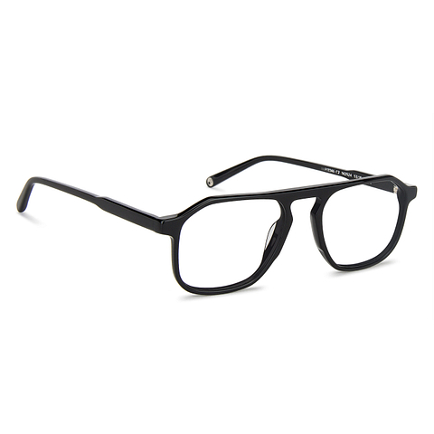 Black Full Rim Rectangle John Jacobs Rich Acetate JJ E13346 - C2 Eyeglasses