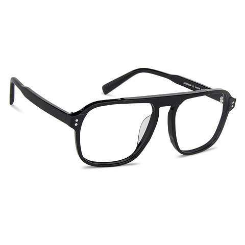Buy John Jacobs Black Acetate Square Spectacles Online || Lenskart ...