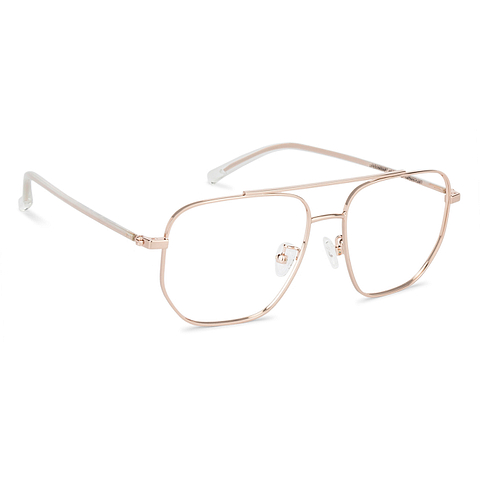Buy John Jacobs Gold Stainless Steel Square Spectacles Online ...