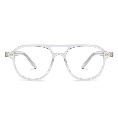 Shop online for Transparent Full Rim Aviator John Jacobs Rich Acetate ...