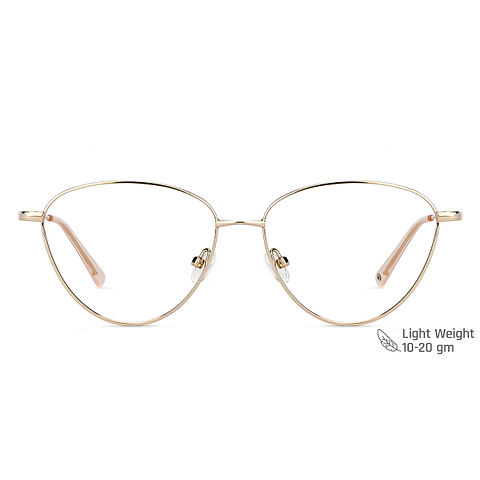 Buy Gold Transparent Full Rim Cat Eye John Jacobs Supreme Steel JJ ...