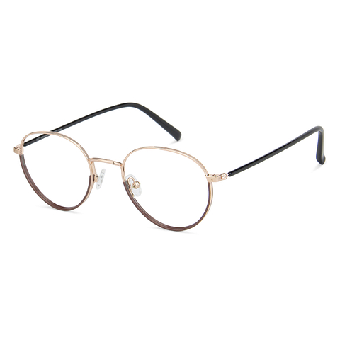 Buy John Jacobs Gold Stainless Steel Round Spectacles Online ...