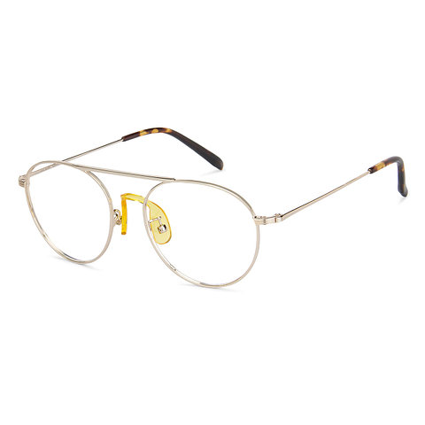 Buy Gold Tortoise Full Rim Round John Jacobs Supreme Steel JJ E13492-C1 ...