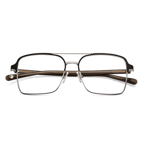 Buy Black Silver Grey Transparent Full Rim Square John Jacobs Supreme ...