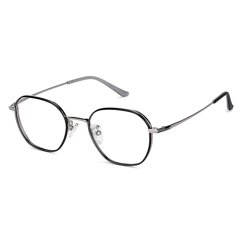 Buy John Jacobs Black Titanium Square Spectacles Online || Lenskart ...