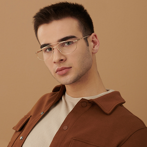 Shop online for Gold Transparent Full Rim Rectangle John Jacobs Supreme ...