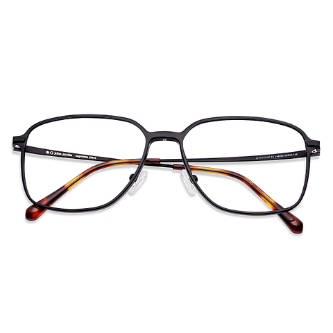 Buy John Jacobs Black Aluminium Square Spectacles Online || Lenskart ...